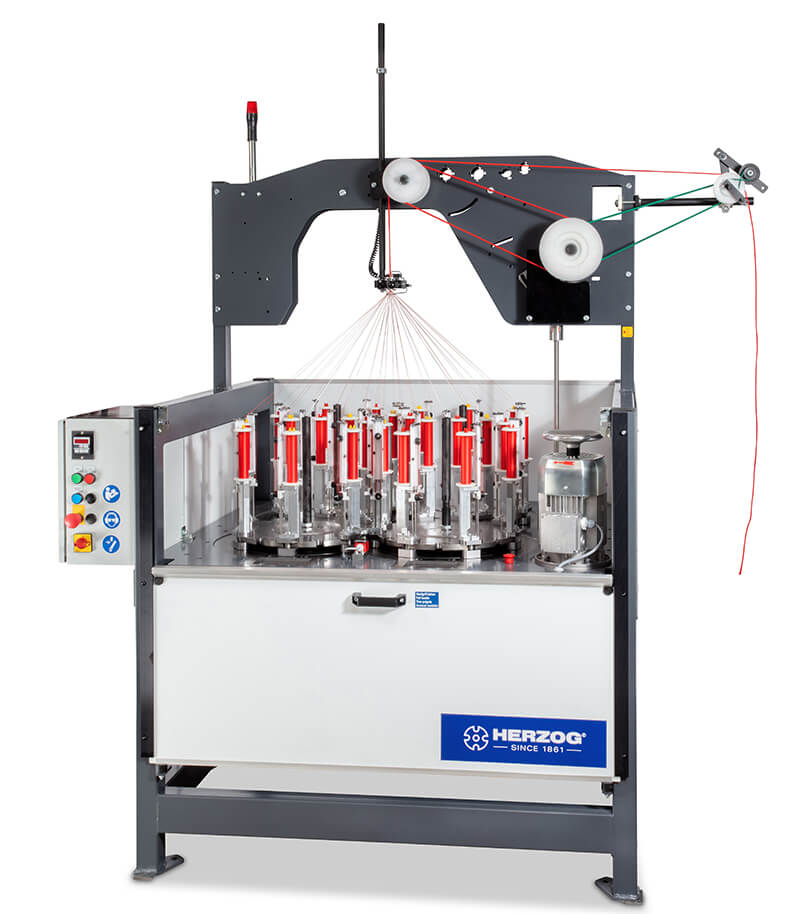 Textile braiding machines for round and flat braids | HERZOG