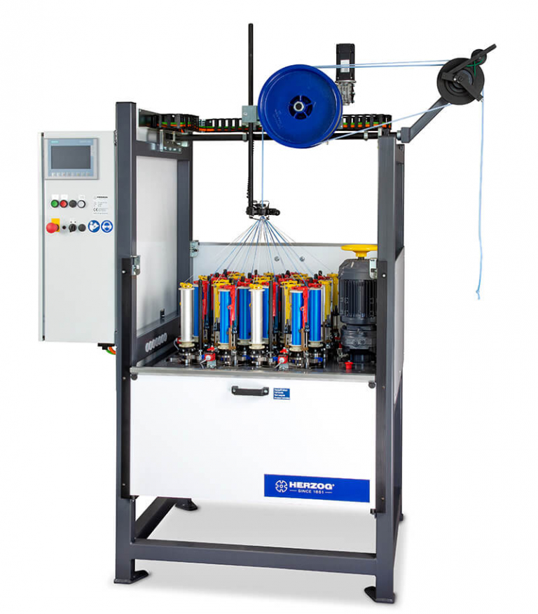 Textile braiding machines for round and flat braids | HERZOG